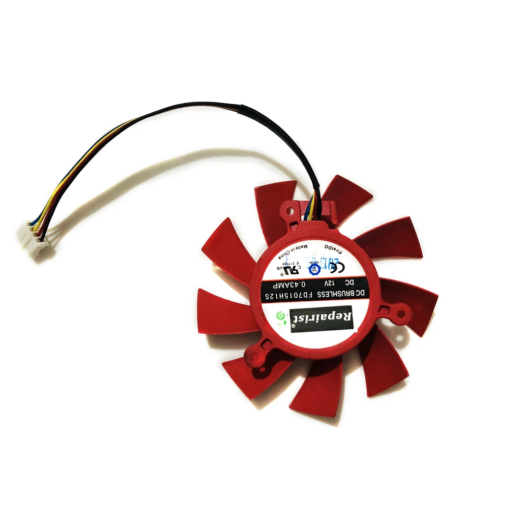 Ventilador de tarjeta gráfica GPU VGA, enfriador, FD7015H12S, 4 pines, 4 líneas para tarjetas de ...