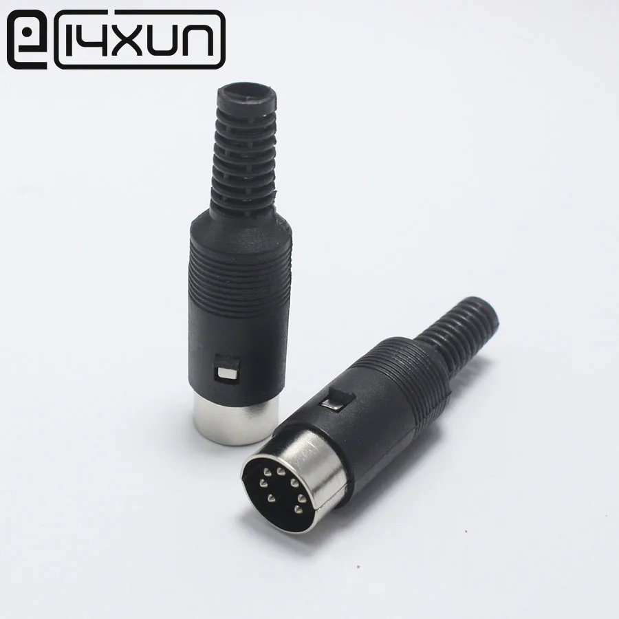 10pcs/lot 7 Pin DIN Male Plug Connector with Plastic Handle 7 PIN DIN ...
