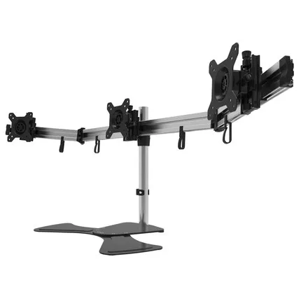 Aluminum Alloy 15-27 inch Triple Monitor Holder Desktop Stand Full ...
