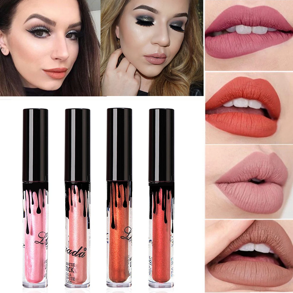 12 colors lipsticks matte lip gloss lipstick mate liquido long lasting ...