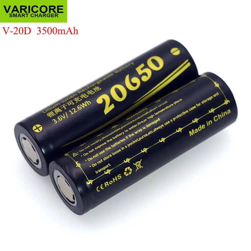 New VariCore 20650 3500mAh 3.7V lithium battery for Digital bluetooth ...