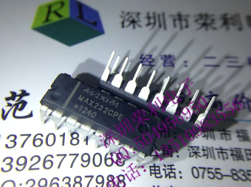 50PCS The new MAX232CPE/EPE DIP 16 RS232 conversion control IC serial communication line|line 5 ...