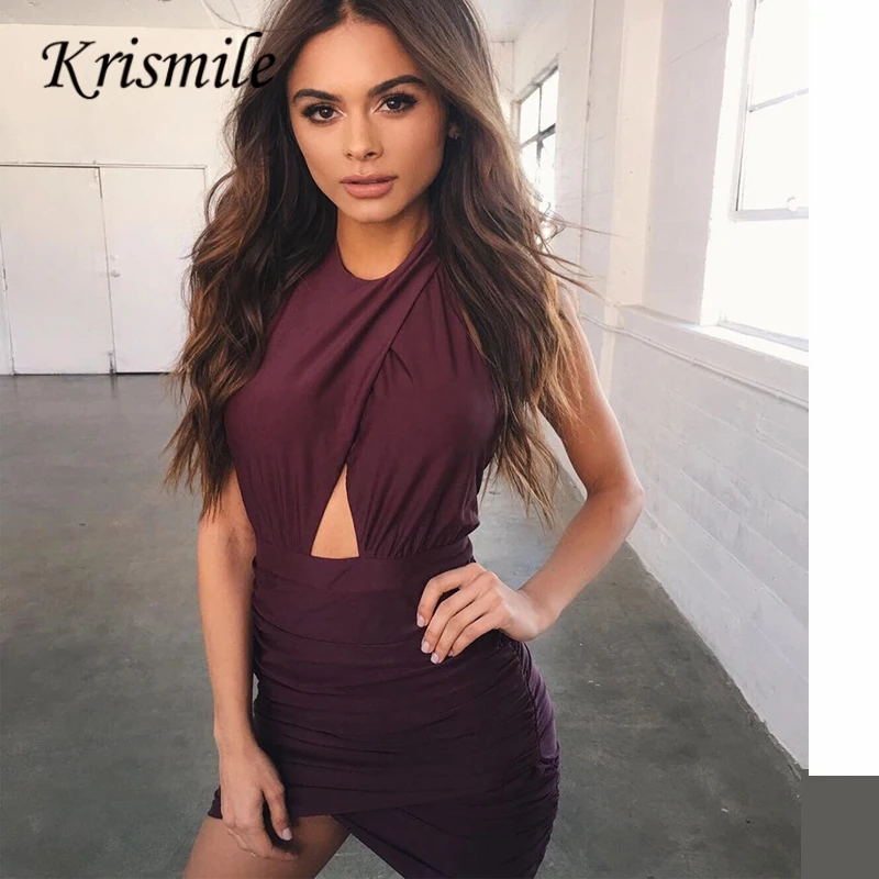 Summer Women Dress Sexy Bust Hollow Out Bodycon Sheath Dress Backless ...