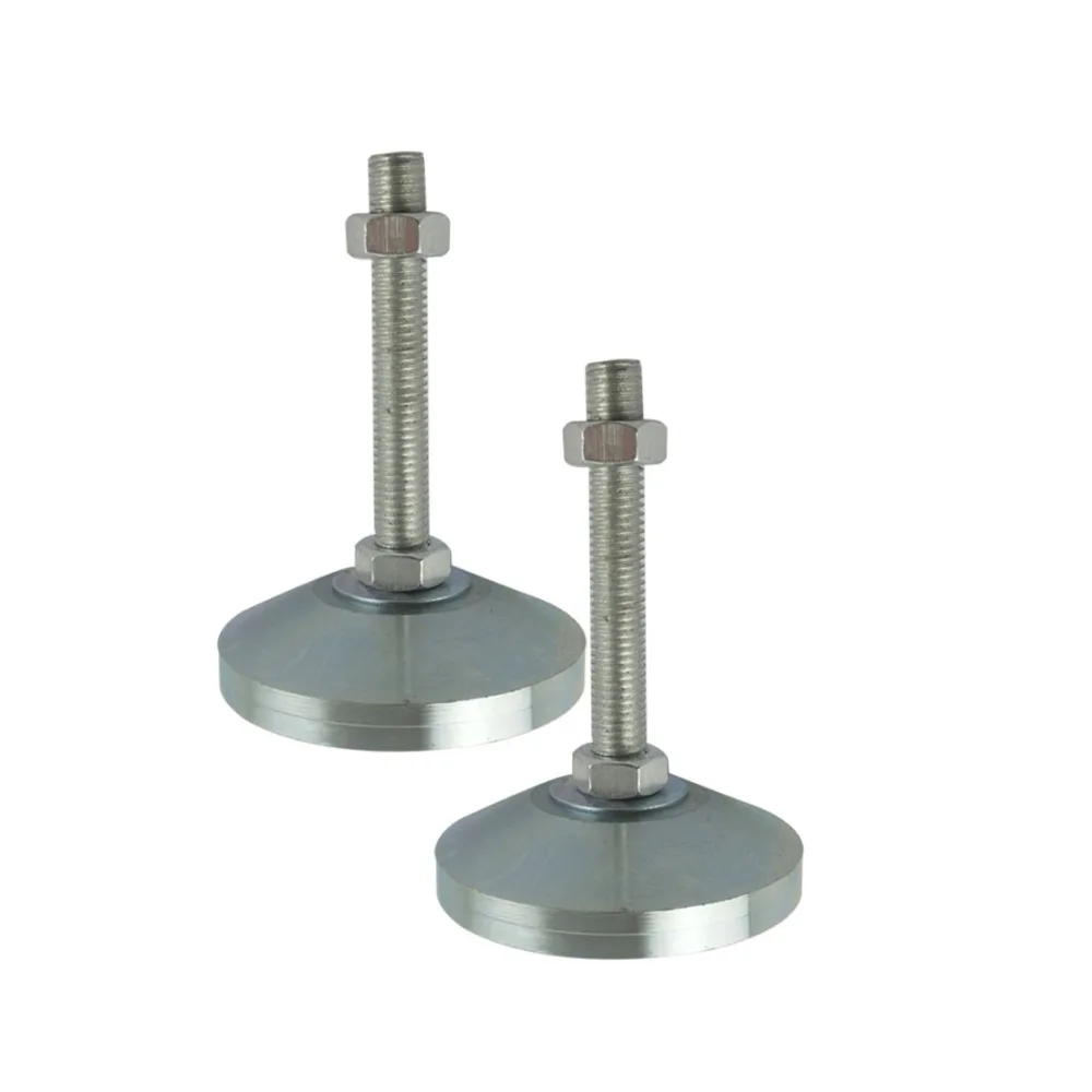 2pcs-M12x100mm-Adjustable-Foot-Cups-Solid-Steel-Base-60mm-Diameter ...