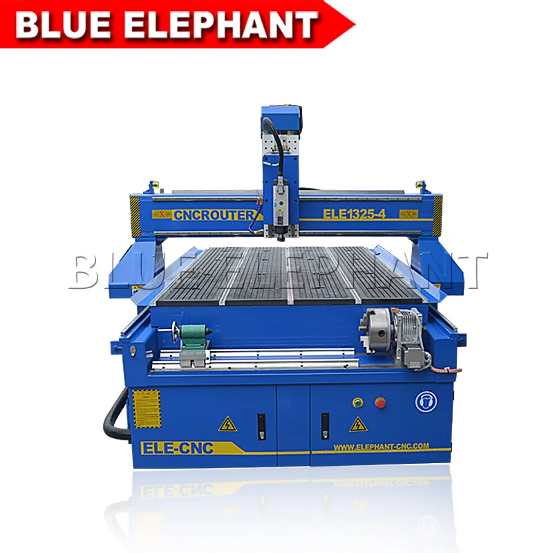 1300*2500mm 4 eksenli cnc router gravür makinesi ile döner cihazı vakum ...