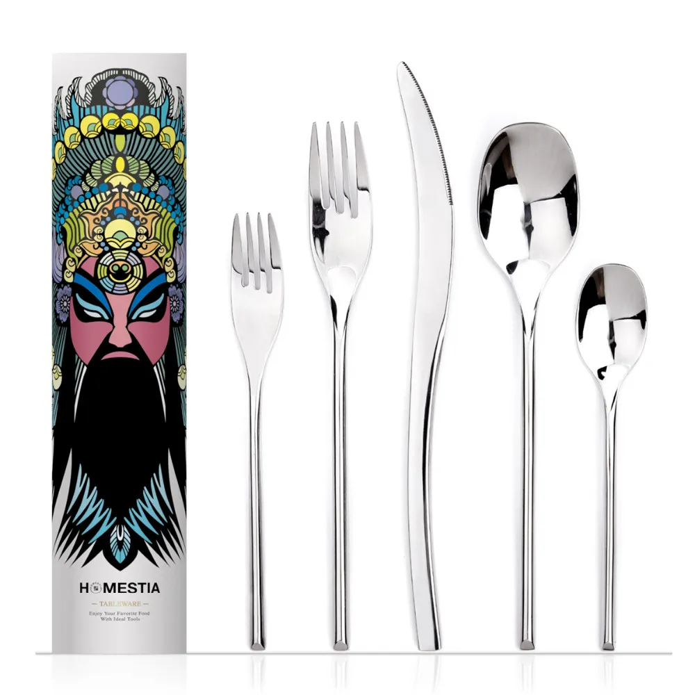 Dinnerware Set Steel Luxury Cutlery Set Vintage Quality 5 Pieces ...