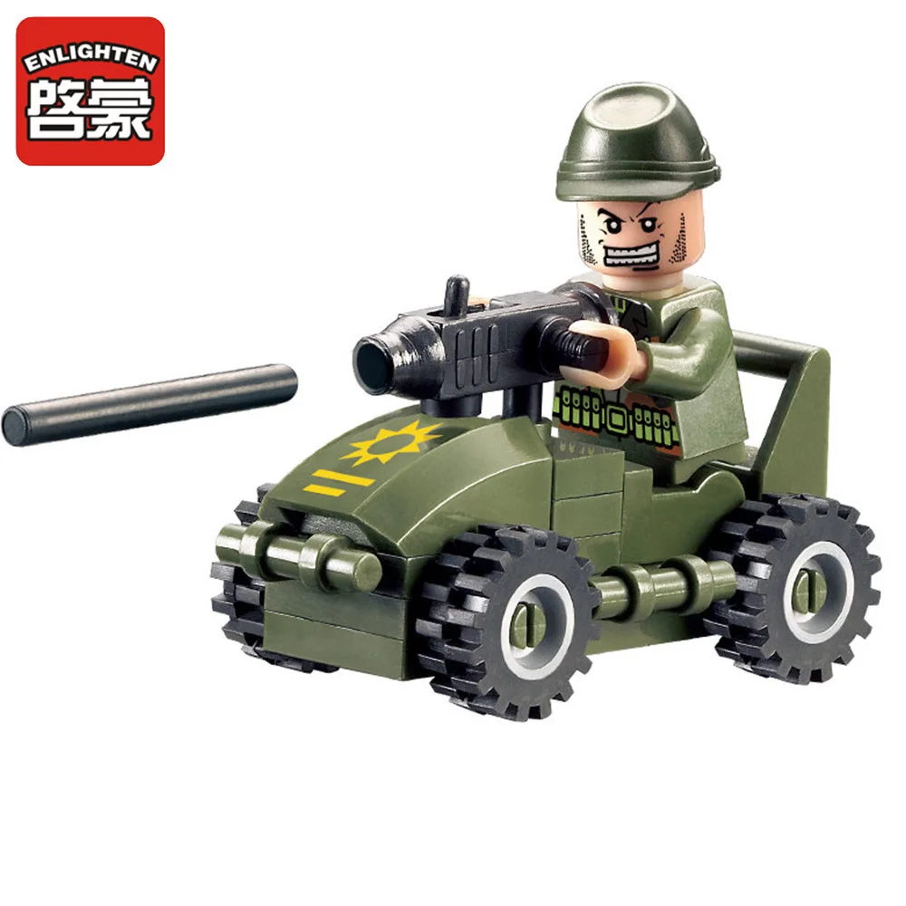 Enlighten Military Car Soldier Children Toys models Gifts Blocks War ...