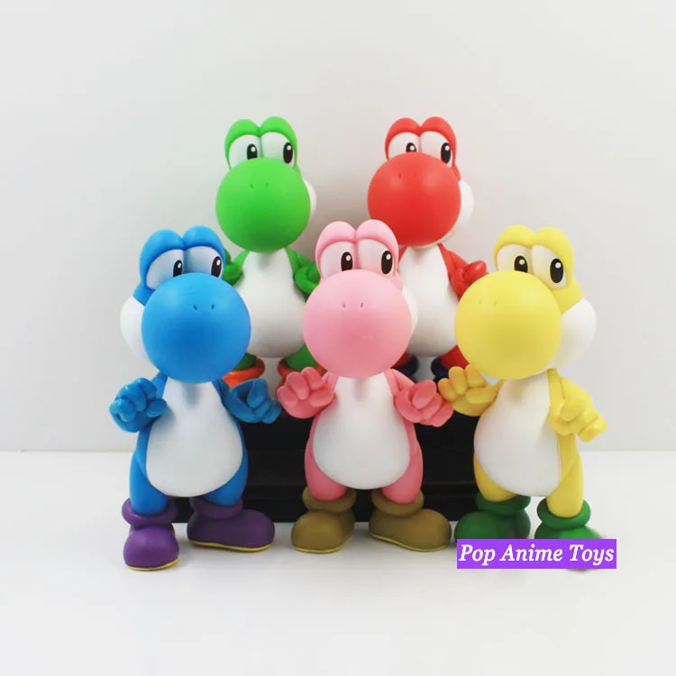5x Pop Game Super Mario Bros PVC Different Color Yoshi Figures Super ...