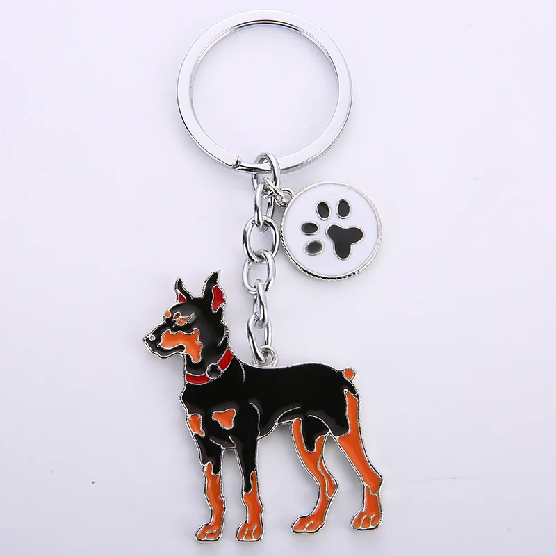 Dobermann-dog-pendant-key-chains-for-men-women-bag-charms-car-keychain ...