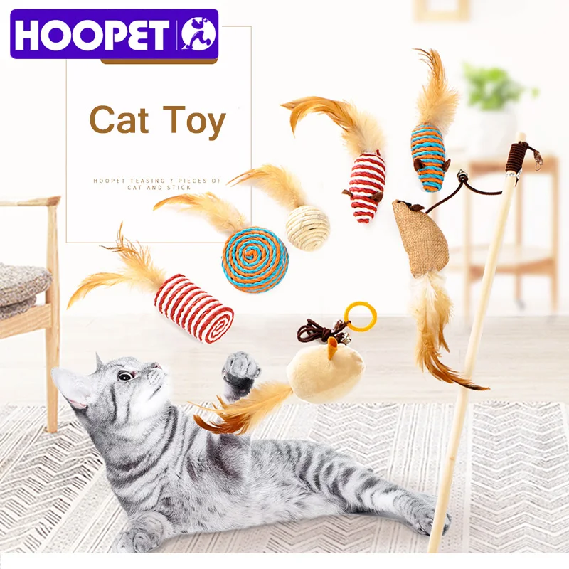 HOOPET-Pet-cat-toys-gatos-toy-long-rods-hair-mouse-funny-kitten-cat-toy ...