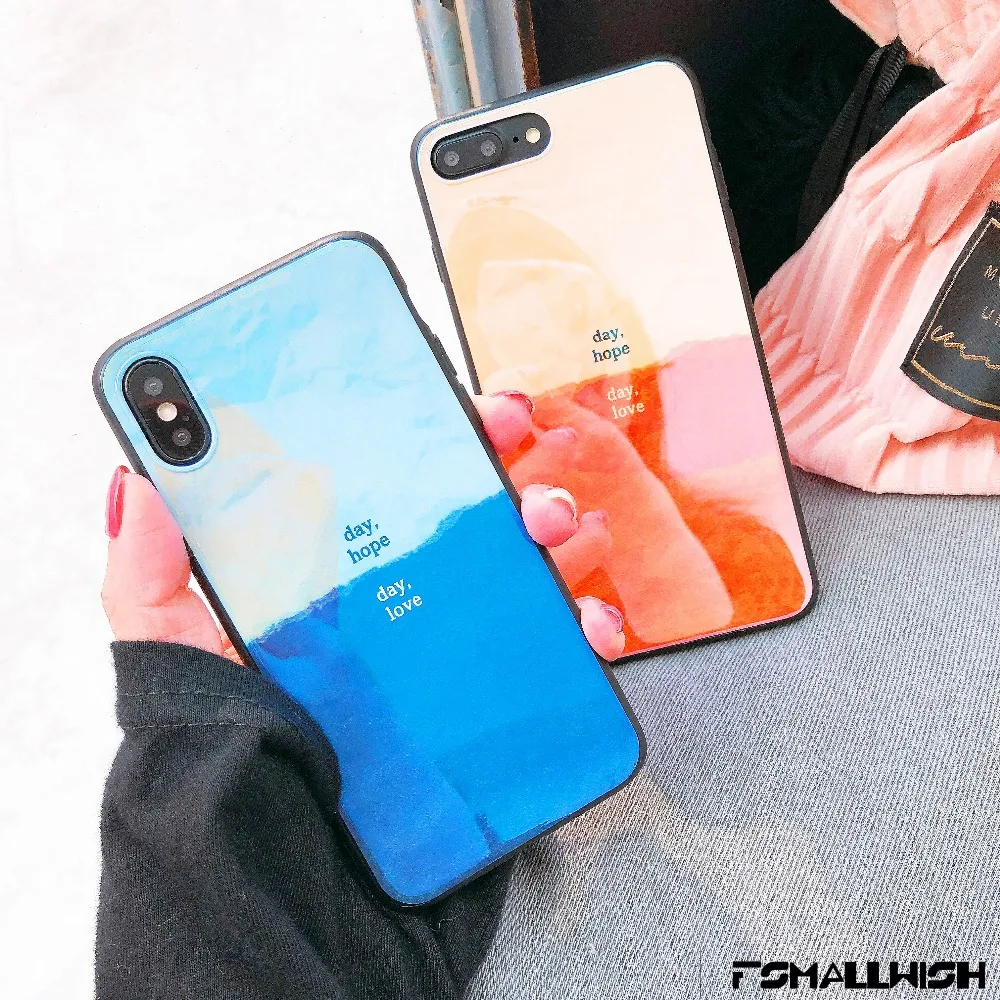 fsmallwish Gradient Phone Case For iPhone X 8 7 6 6S Plus Luxury ...