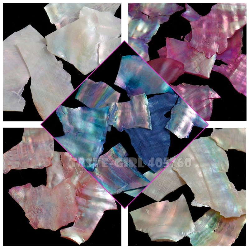 1 Jar Colorful 3D Irregular Abalone Natural Sea Shell Fragments Texture ...