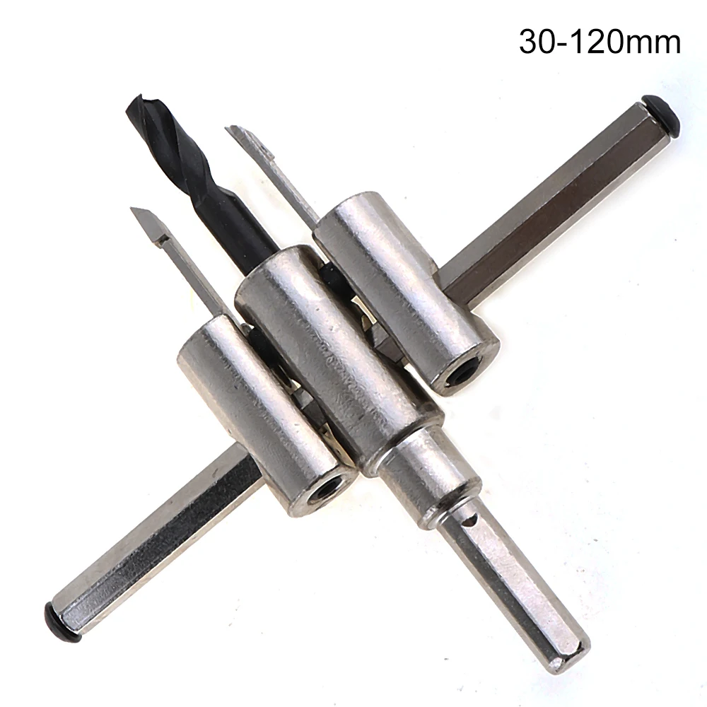 Aliexpress.com : Buy 30mm 120mm Alloy Adjustable Circle Hole Cutter Set ...