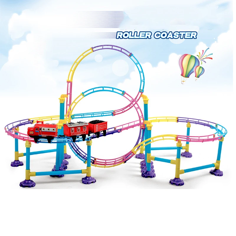 Electric Roller Coaster 360 Air Flip Diy Happy Electric Rail Train ...