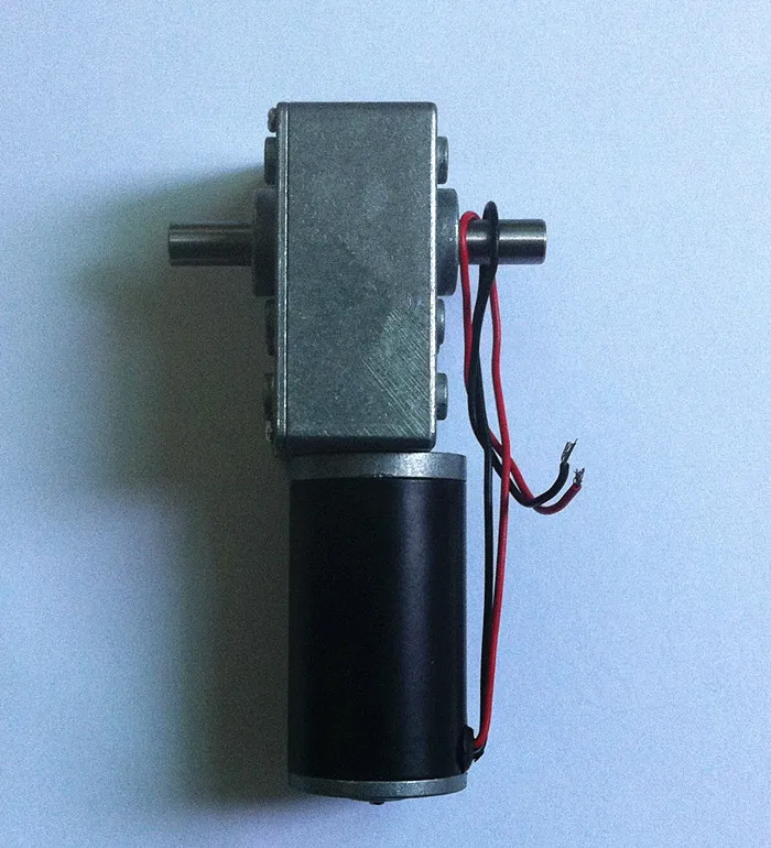 DC 12V 100rpm motor de doble eje de salida motor de engranaje helicoidal, Micro motor con caja ...
