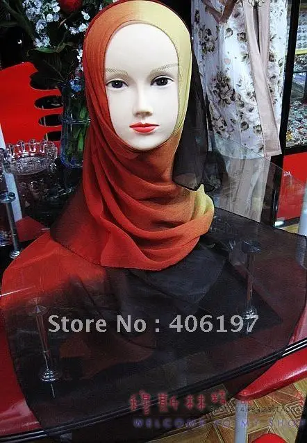 Colorful Islamic Scarf, Popular Style,Printed Arab Chiffon Muslim Scarf ...