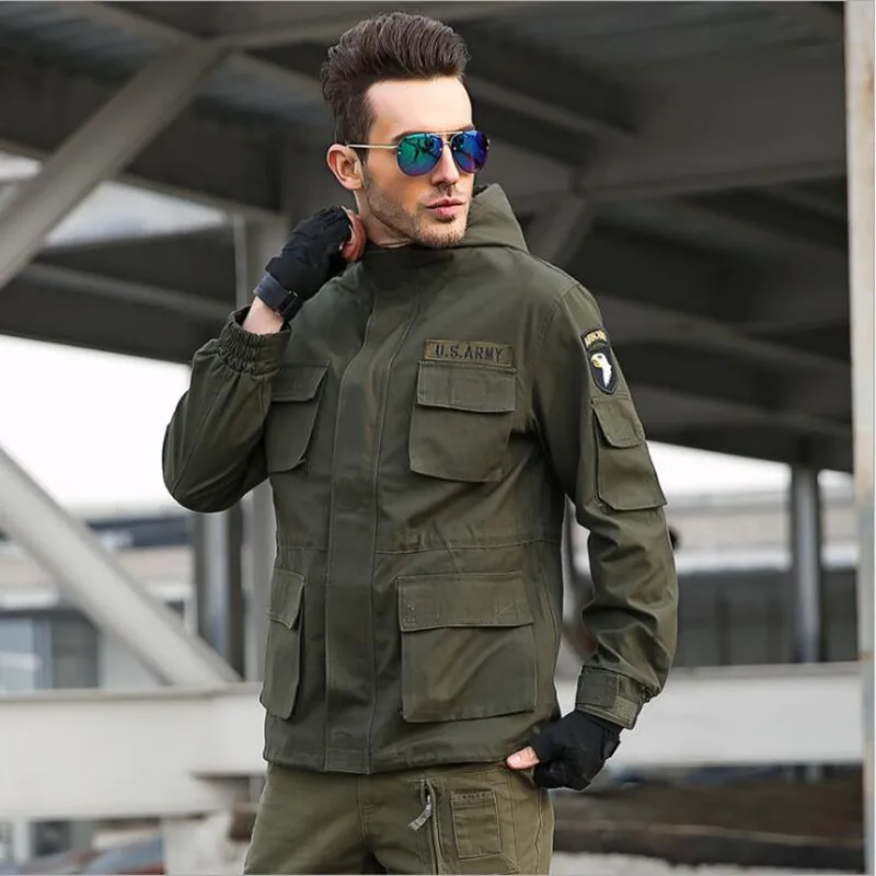 Chaqueta de lana táctica militar de invierno para hombre abrigada ...