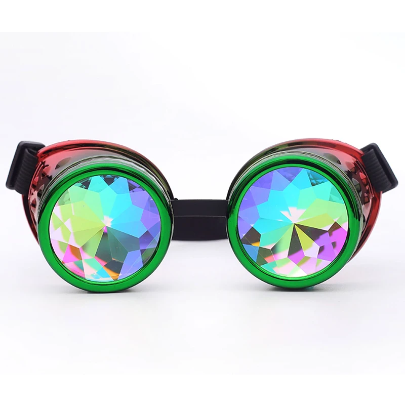 Unisex Glasses Cosplay Prop Glasses Steampunk Glasses Rhinestone Round ...