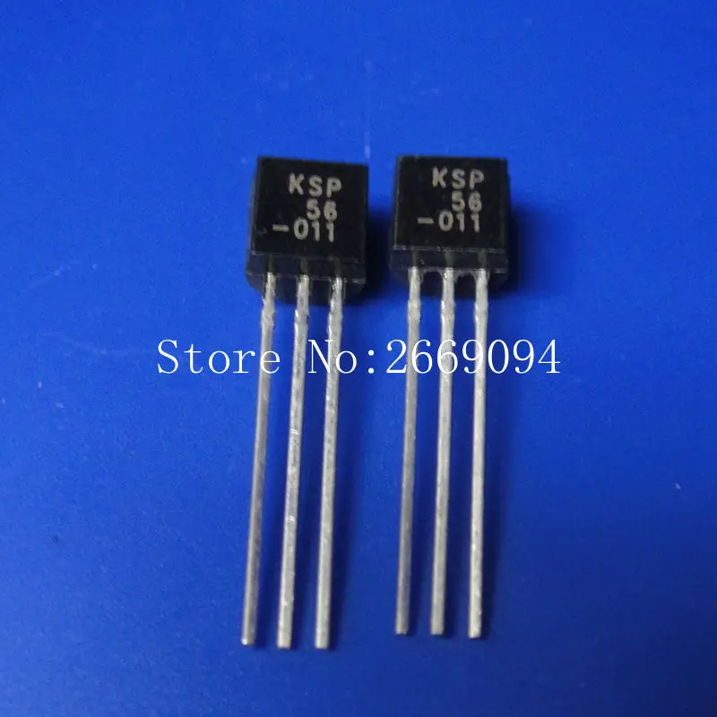 50 PÇS/LOTE KSP56 TO92 80 v 0.5 UM switch transistor PNP|switch switch ...