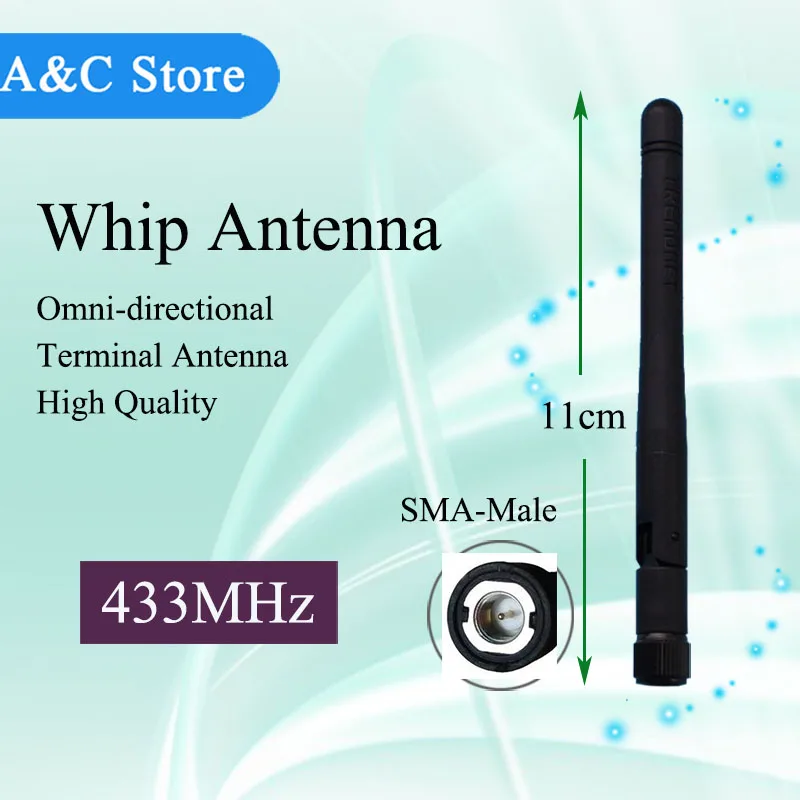 433MHz whip 안테나 라디오 안테나 고무 안테나 워키 안테나 무선 RFID 센서 독서 시스템 무료 배송, 워키 안테나 ...