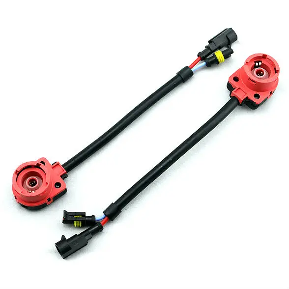 2pcs /lot 35W 12V HID Connector Cable Socket Base for D2R D2C D2S D2 ...