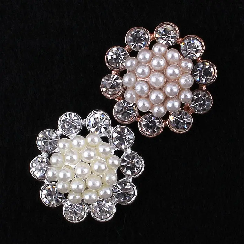 Aliexpress.com : Buy 50pcs 19MM Crystal meatl Rhinestone Button Alloy ...