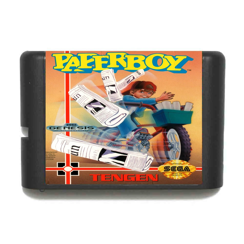Paperboy 16 Bit Md Game Card For Sega Mega Drive For Genesis - Memory ...