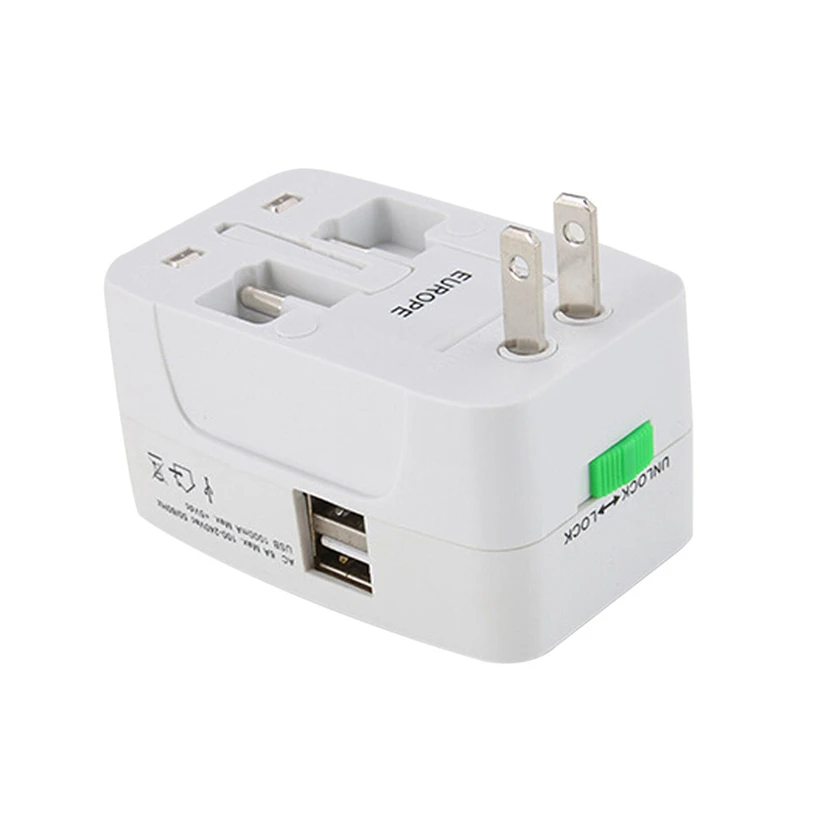 Dual USB Universal Multi function Conversion Socket World Travel Plug ...