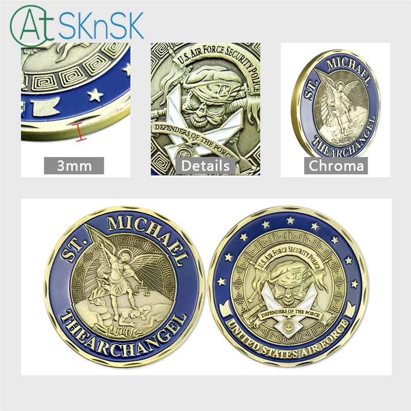 St. Michael The Archangel Challenge Coin U.S.Air Force Security Police ...