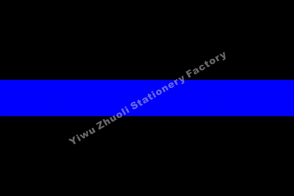 US Police Thin BlueLine Flag 150X90cm (3x5FT) 120g 100D Polyester High ...