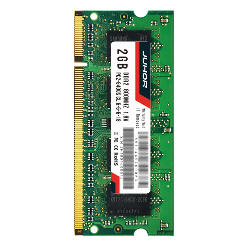 JUHOR Ddr2 2G 800mhz 1,8 V 200Pin Ram память для ноутбука