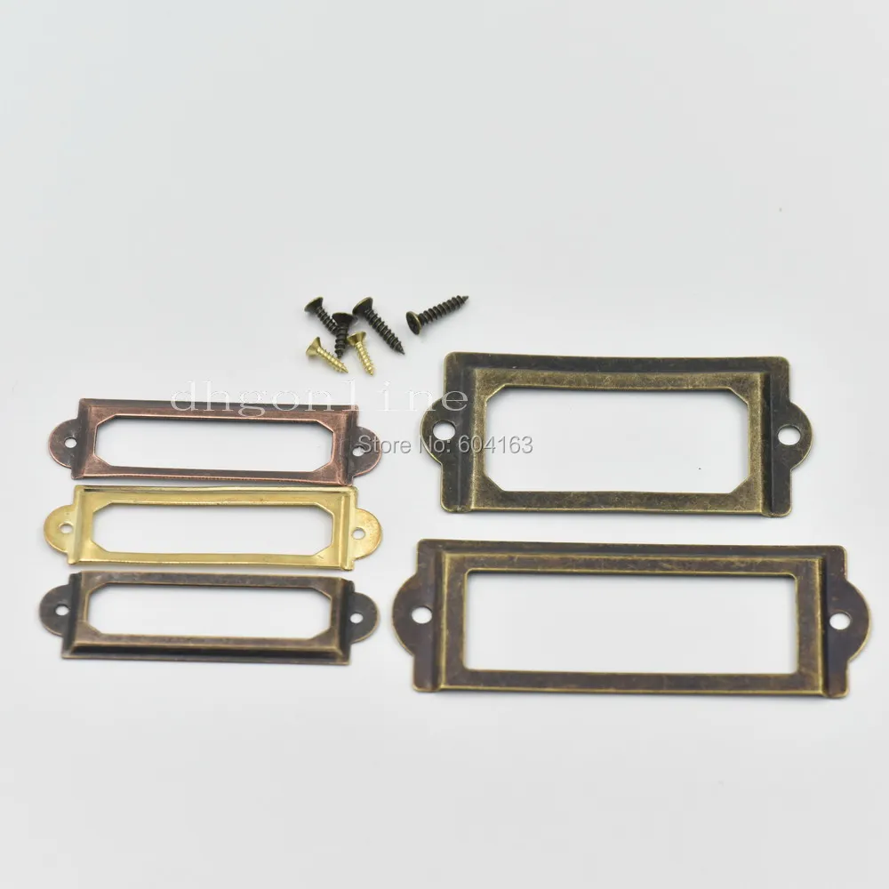 20 Pcs Home Cabinet Frame Handle Drawer Label Tag Pull File Name Card ...