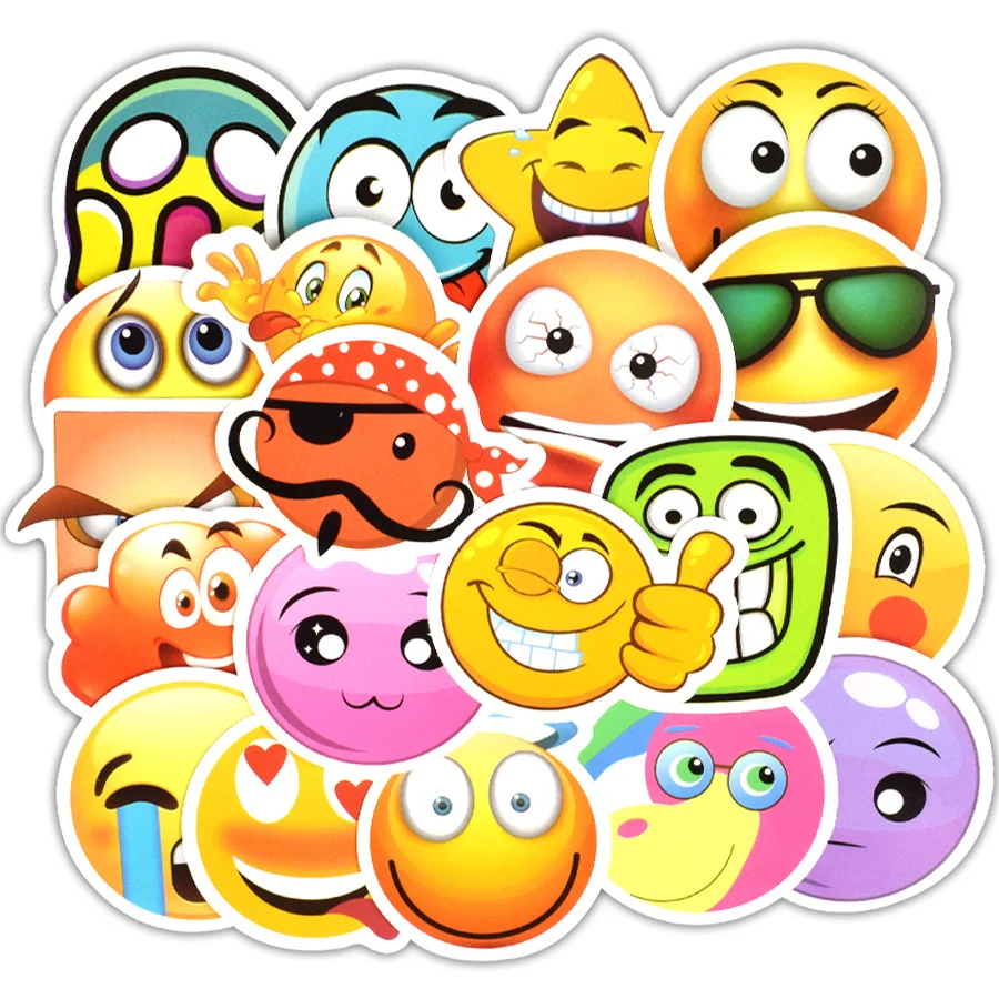 20 PCS Emoji Sticker Emoticon Cute Face Screaming in Fear Cartoon ...