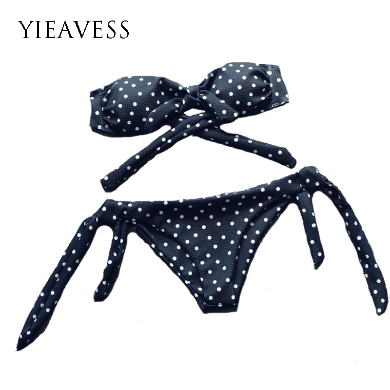 Yieavss 2018 New Hot Summer Swimsuit Push Up Bikini Set Dot Swimsuit