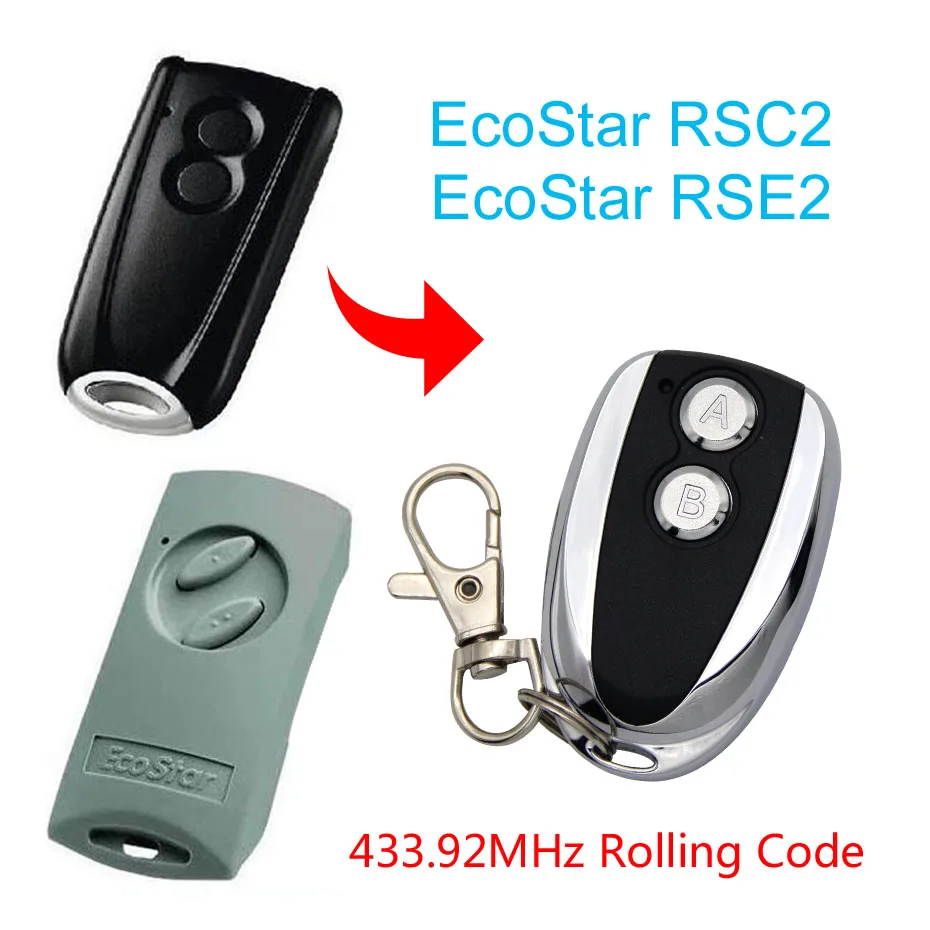 EcoStar RSE2 RSC2 Remote Control 433Mhz Comaptible Handsender Rolling ...