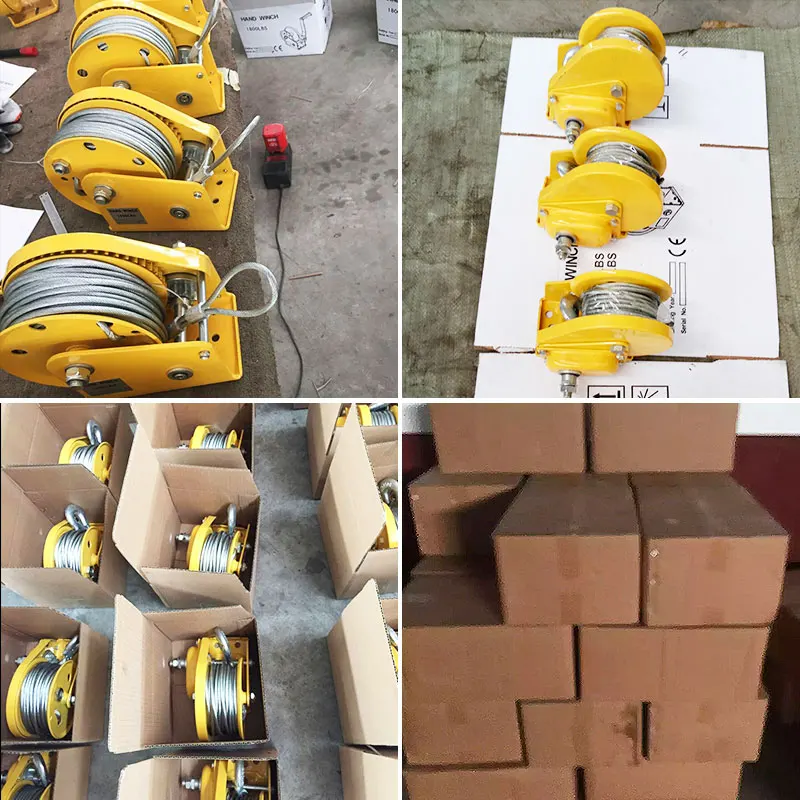 hand cranked self locking small lift hoist double direction self ...