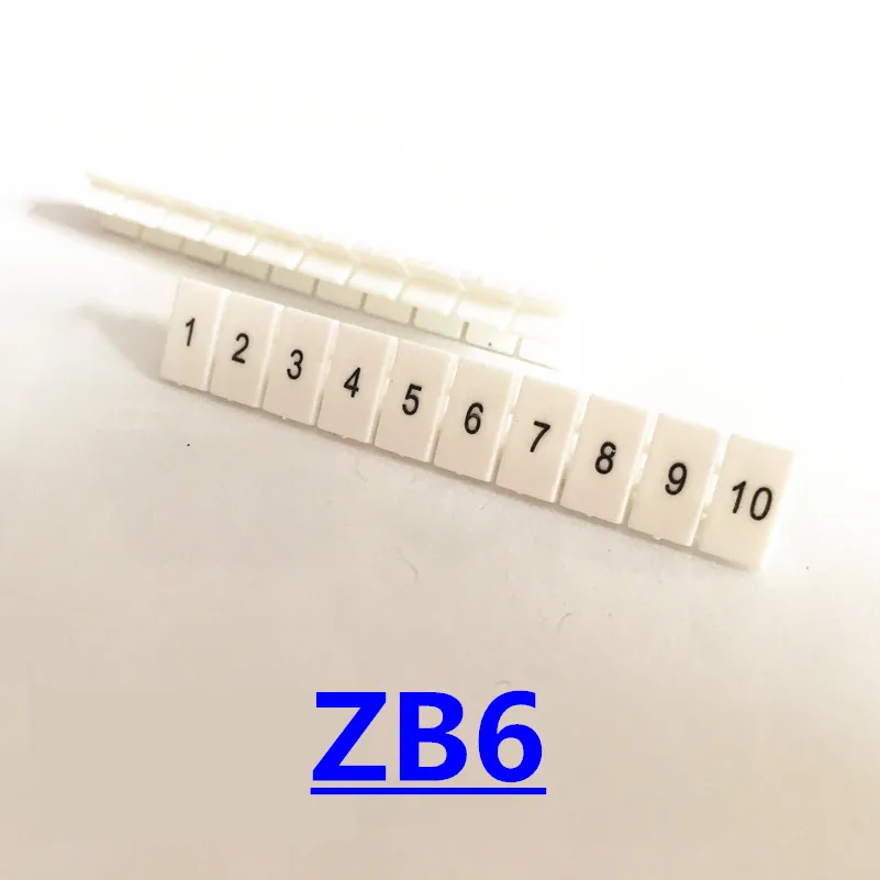 Uk2.5b Uk5n Din Rail Terminal Blocks Maker Strips With Numbers Printed Zb6 100pcs/lot Free ...