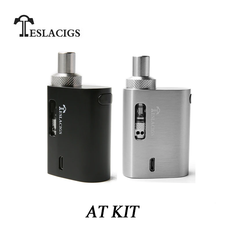 Original Tesla AT Starter Kit Vape With TESLACIGS 45W AT BOX MOD 1.5ML ...