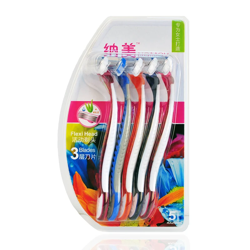 Manual Shaver Women Safety Razor 5pcs/set Disposable Shaving Tools ...