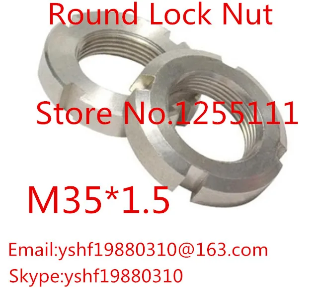 2 pcs m35 * 1.5 스테인레스 스틸 라운드 너트 304 4 슬롯 너트 슬롯 너트 고정 너트|slot nut|round ...