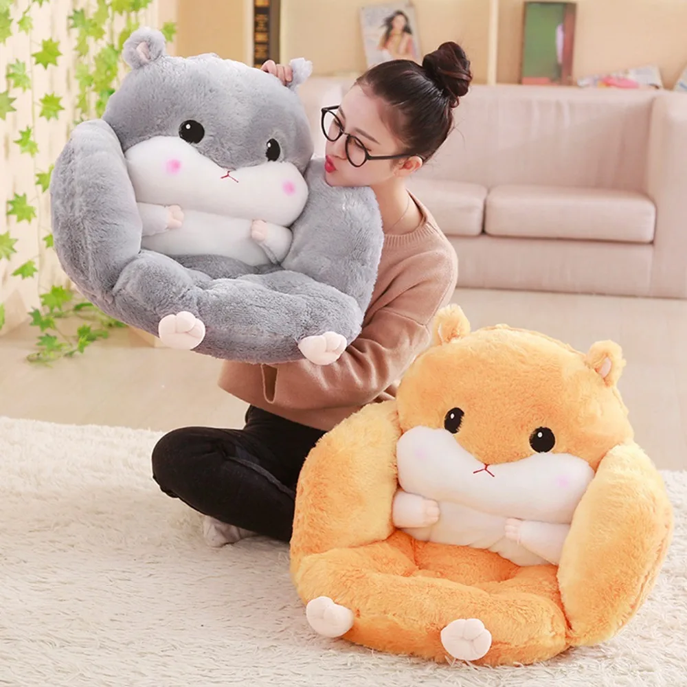 Soft Pillow Animal Hamster Seat Cushion Stuffed Plush Sofa Indoor Floor ...