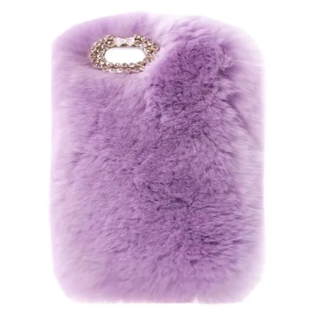 1Pcs Fashion Deluxe Fluffy Winter Warm Furry Fluffy Rabbit Fur Tablet ...