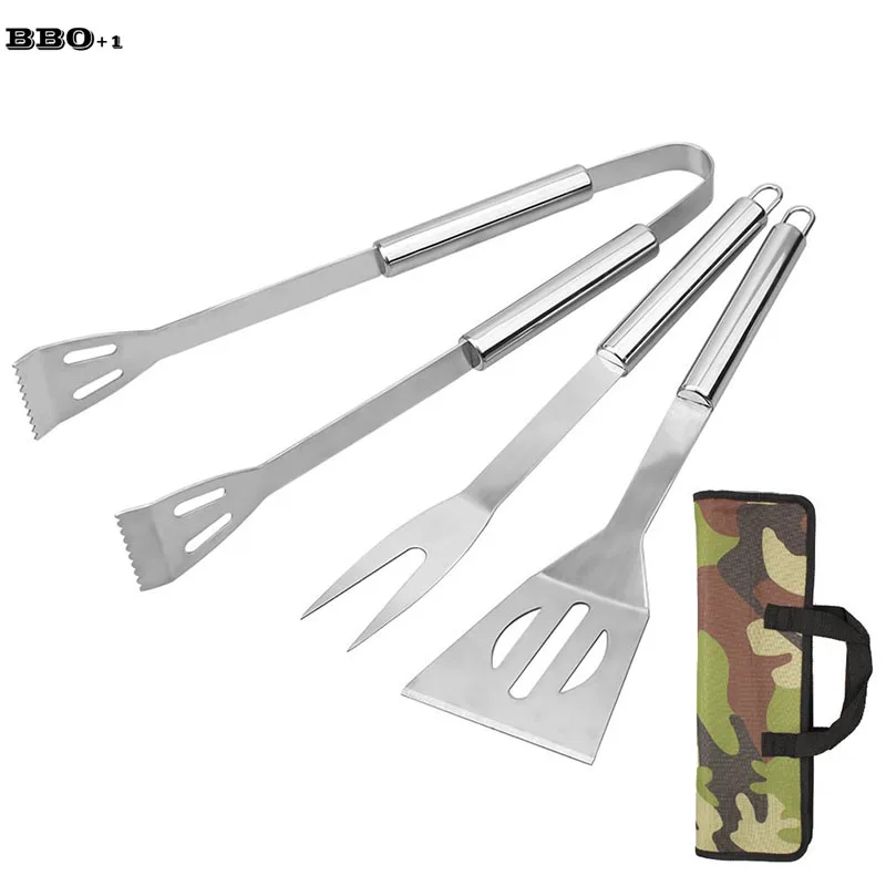 BBQ Grill Accessories Stainless Steel Barbecue Grilling Tools BBQ Tongs ...