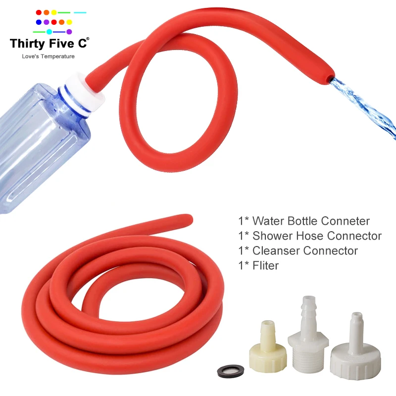 Silicone Enema Tube Bidet Hose Washing Anal Cleaning Shower Hemorrhoid ...