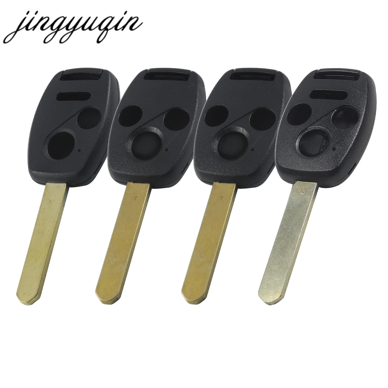 Jingyuqin 10pcs/lot Uncut Blade 2/3/4 Buttons Remote Key Shell Case Fob ...