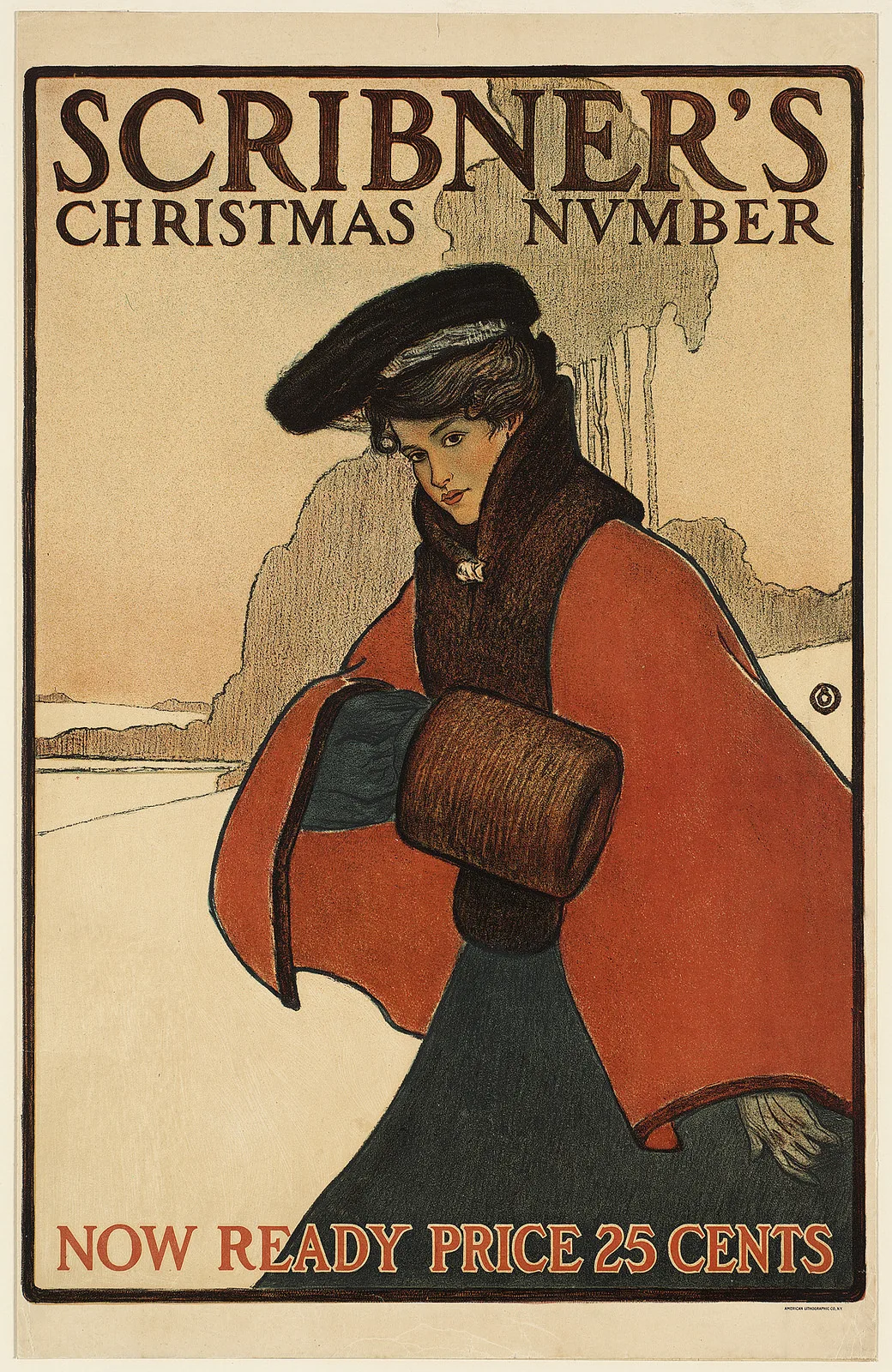 American Art Posters 1890 1920 Ads Scribner's Christmas Classic Canvas ...