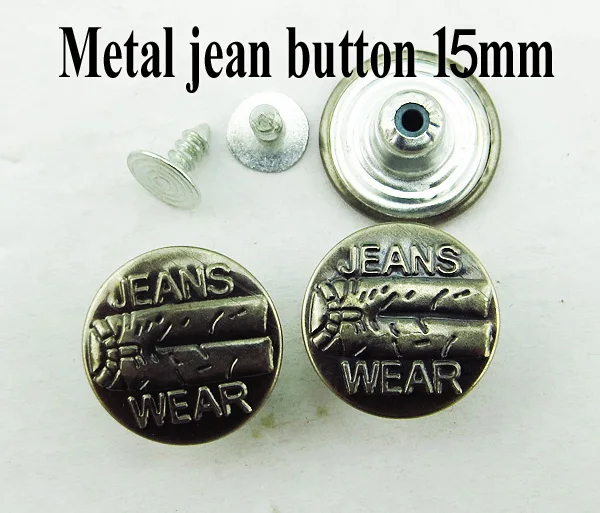 15 MM JEANS trousers pants silver gray desint metal brand jean button ...