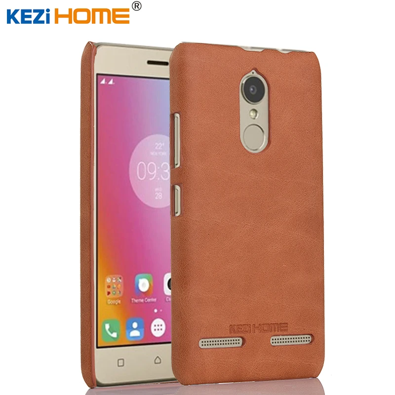 Lenovo K6 case KEZiHOME Frosted Genuine Leather Hard Back Cover capa ...