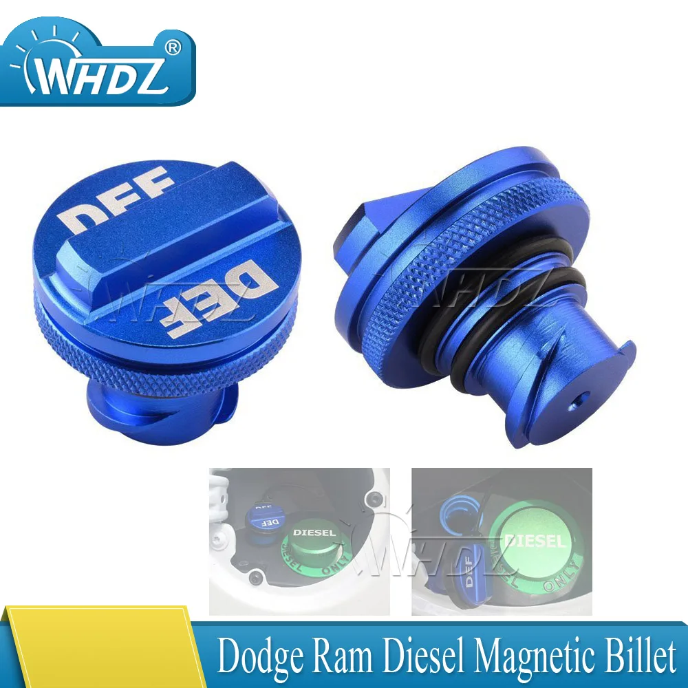 2013 2017 Dodge Ram Diesel Magnetic Billet Aluminum Fuel Cap and DEF ...