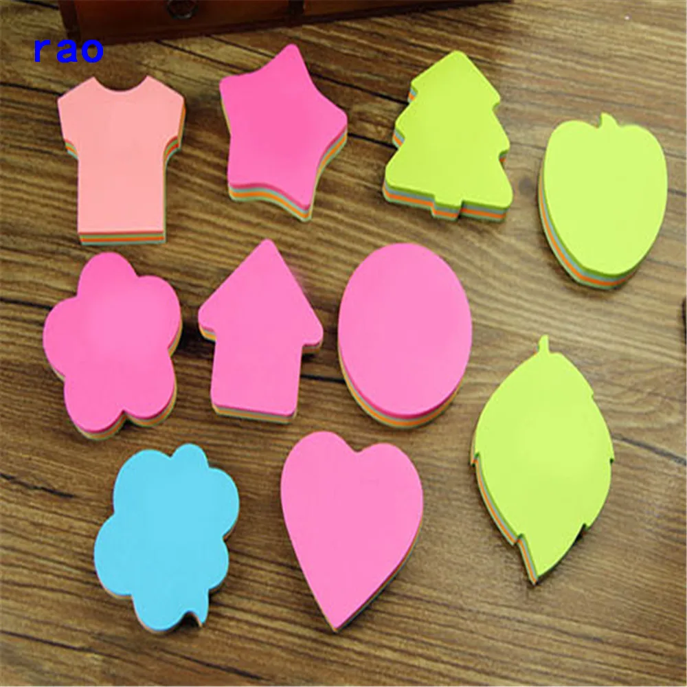 100 Pages Multicolor Sticky sheets Self Adhesive Memo Pad school office ...